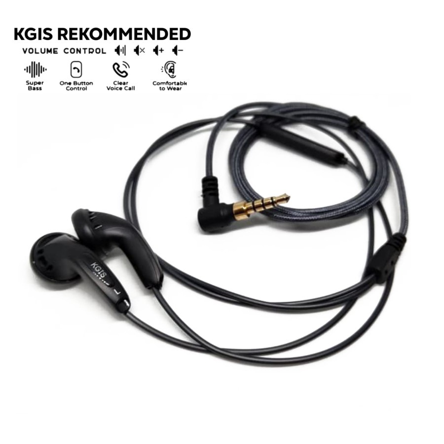Jual Recommended KGIS Hifi Bass Earphone With Mic Volume Control ...