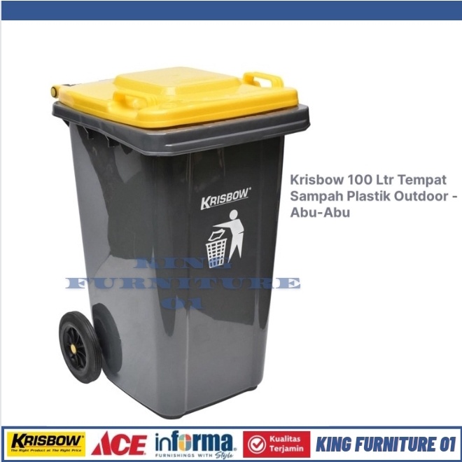 Jual Tempat sampah Halaman 100 L/tempat sampah Outdoor/Tempat sampah injak Tempat sampah dengan ...