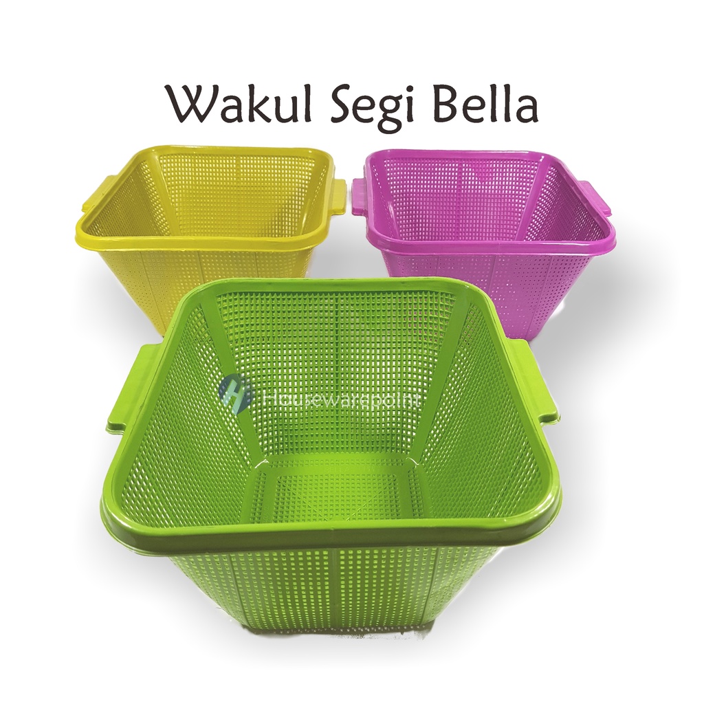 Jual 6 pcs Wakul plastik/ Wakul segi Bella/ Wakul murah/ Bakul segi/ Bakul plastik (WK SEGI ...