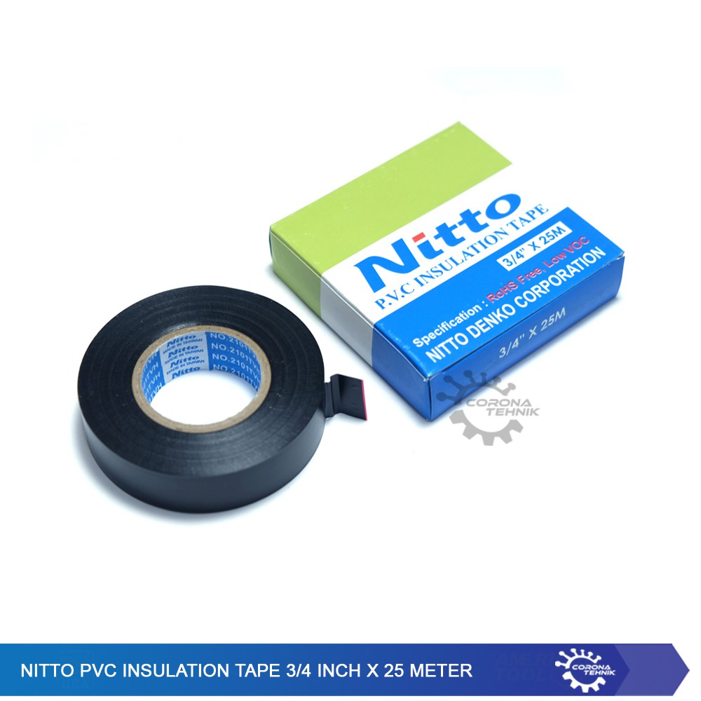 Jual Nitto PVC Insulation Tape 3/4 Inch x 25 Meter | Shopee Indonesia