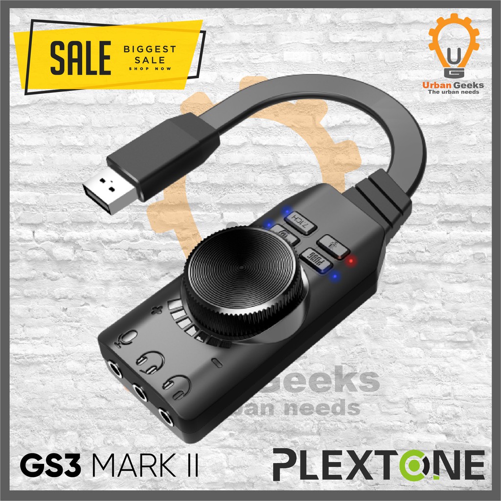 Jual Plextone GS3 Sound Card USB Adapter 7.1 Komputer Laptop Mac ...