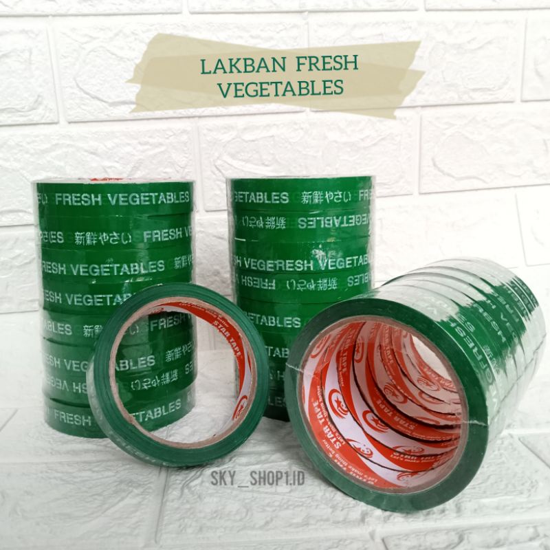 Jual LAKBAN FRESH HIJAU SAYUR 1.8cm x 50m | Shopee Indonesia
