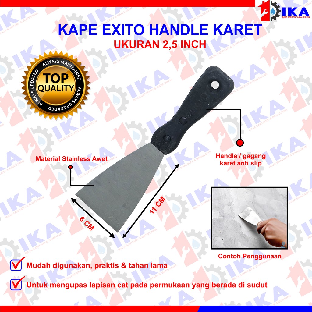 Jual KAPE GAGANG KARET FIBER / SCRAPPER / ALAT PENGERUK CAT TEMBOK 1.5 ...