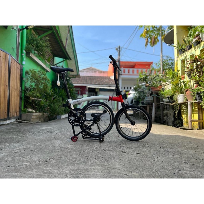 Jual Sepeda Lipat 3SIXTY Red White (SECOND) | Shopee Indonesia