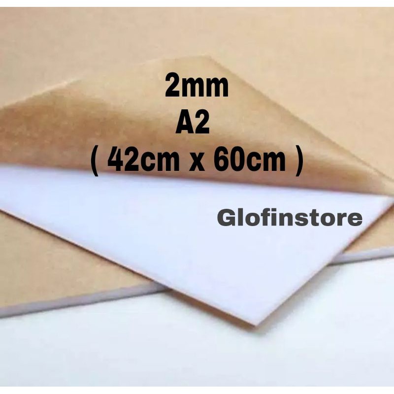 Jual Akrilik Putih Susu Tebal 2mm Uk A2 (42cm x 60cm) | Shopee Indonesia