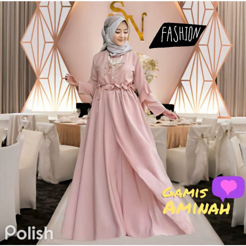 Jual Baju Gamis Perempuan Dewasa Pesta Kondangan Kekinian Remaja Modern ...