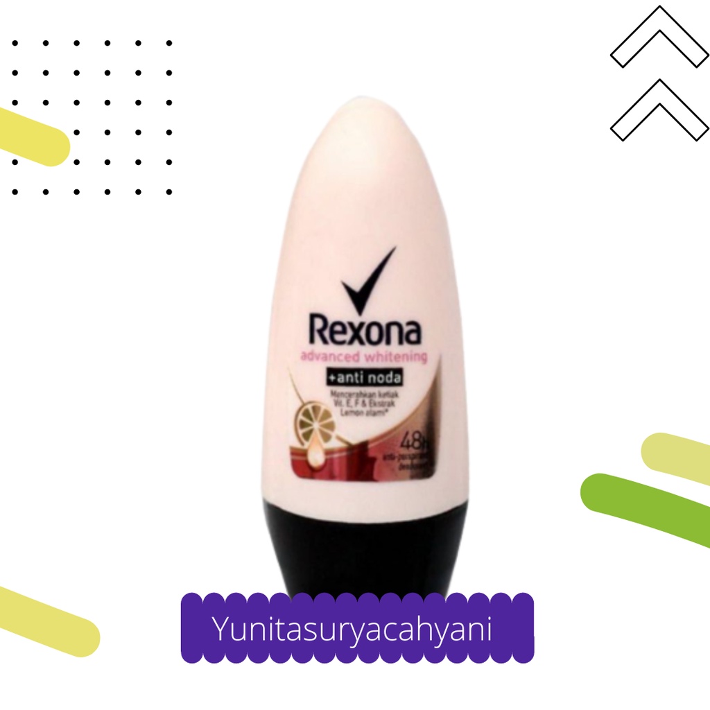 Jual Rexona glowing white 40ml/ Women Anti Perspirant Advanced Whitening Brightening / Deodorant ...