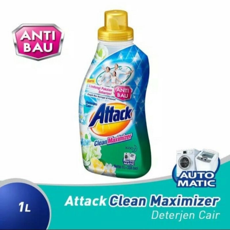 Jual ATTACK DETERJEN CAIR CLEAN MAXIMIZER 1 LITER | Shopee Indonesia