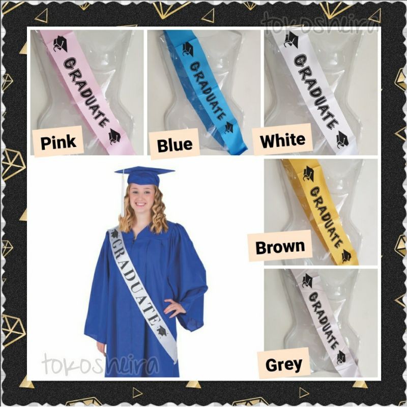 Jual Selempang Wisuda Graduation I Graduated Congratulations Sash Bogor ...