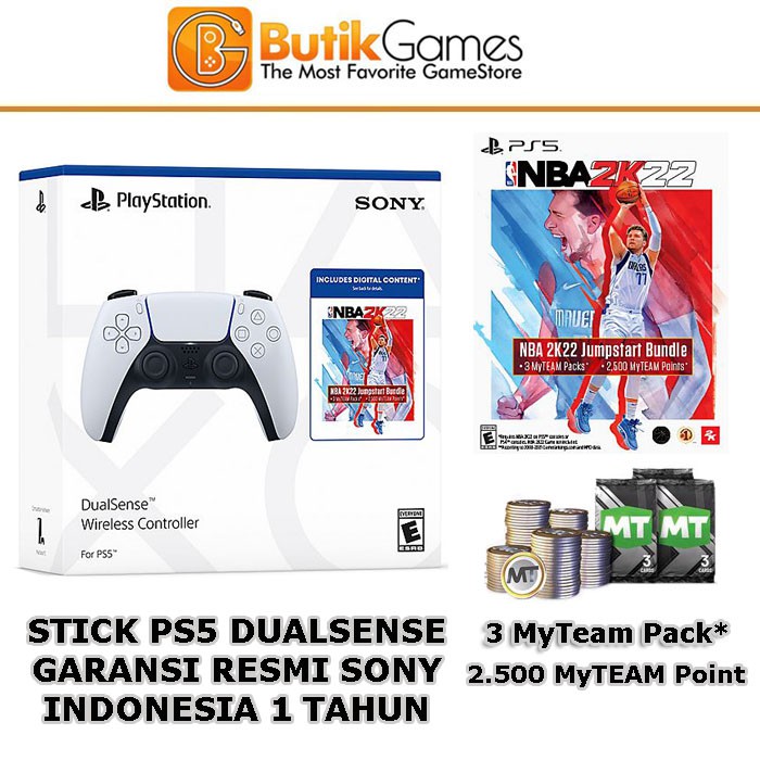 Jual Stick PS5 DualSense Wireless Controller Bundle NBA 2K22 Jumpstart ...