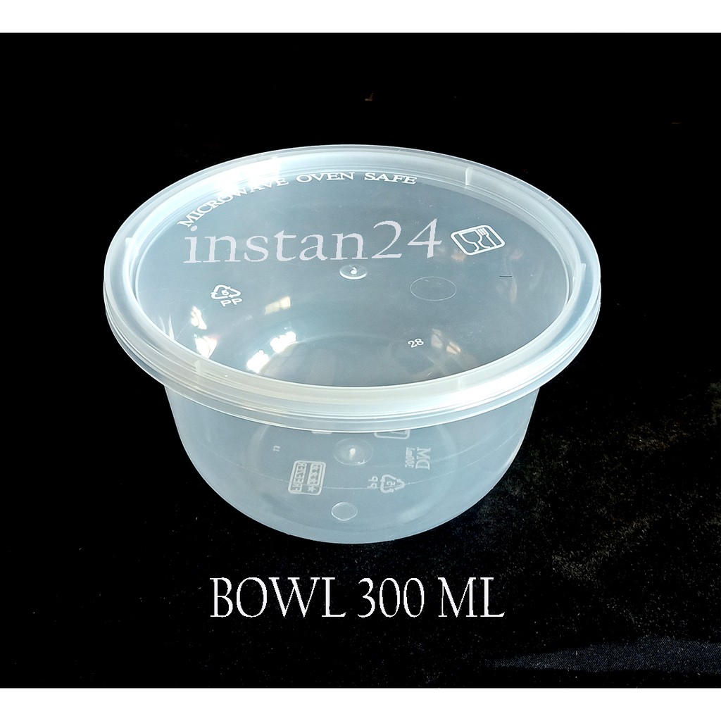 Jual Thinwall / Plastik Food Container Bowl 300 ml isi 25 pcs | Shopee Indonesia