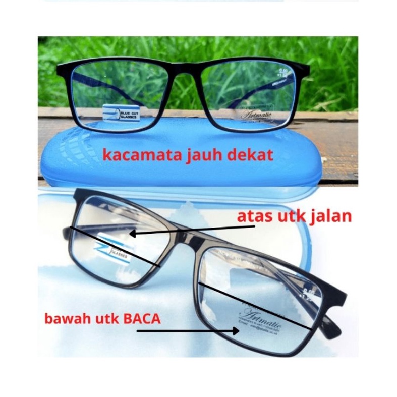 Jual Kacamata Dobel Baca Bifokal Atas Jalan / Netral bawah Anti Radiasi ...