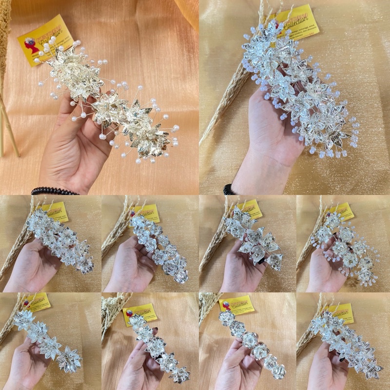 Jual semanggi silver / bunga sanggul hiasan sanggul rambut wisuda ...