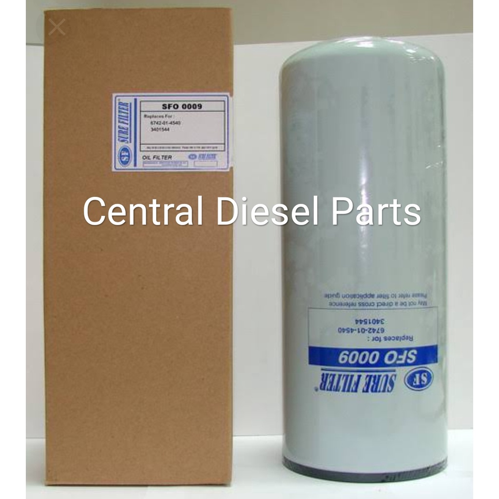 Jual Filter Oli 3401544 Komatsu 6742-01-4540 SFO-0009 SFO0009 Sure ...