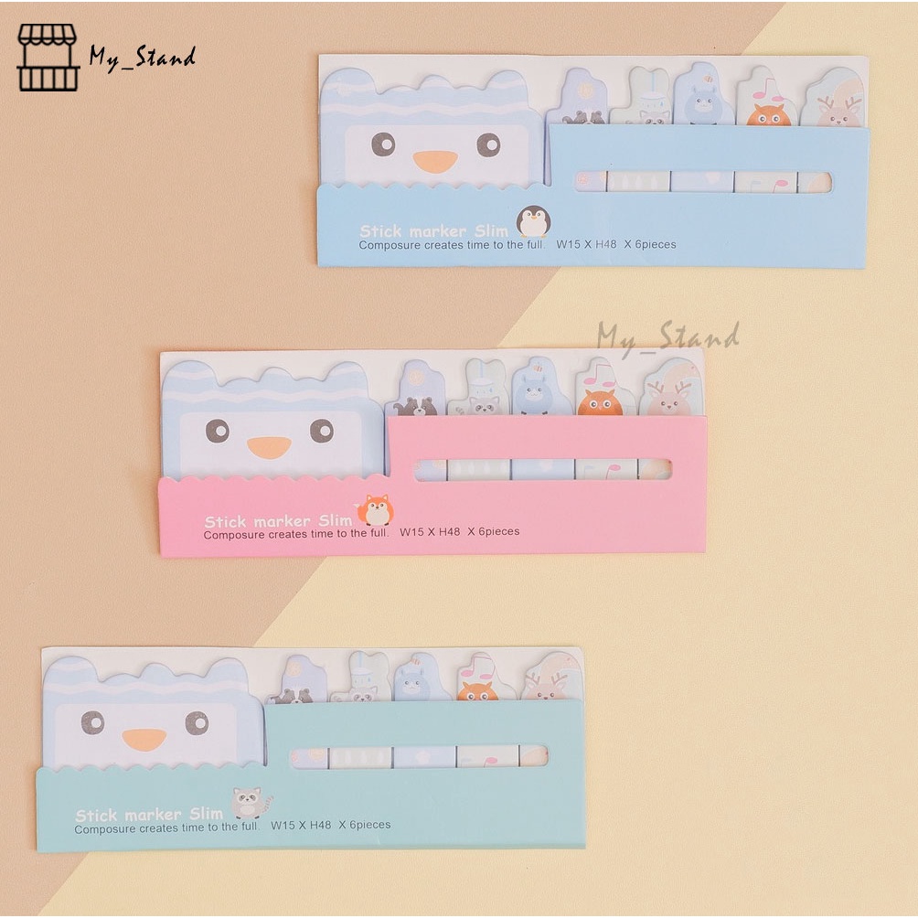 Jual Sticky Note Animal Kotak Strip Pinguin Post It Pembatas Buku ...