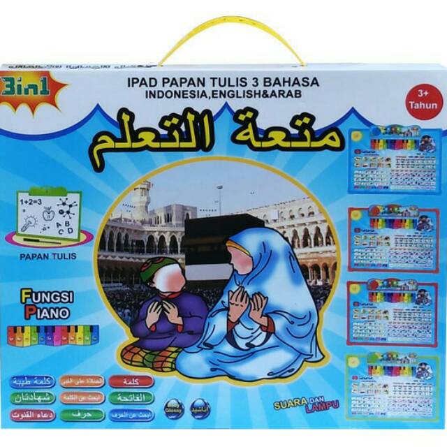 Jual Mainan Anak Playpad Muslim Papan Tulis 3 Bahasa | Shopee Indonesia