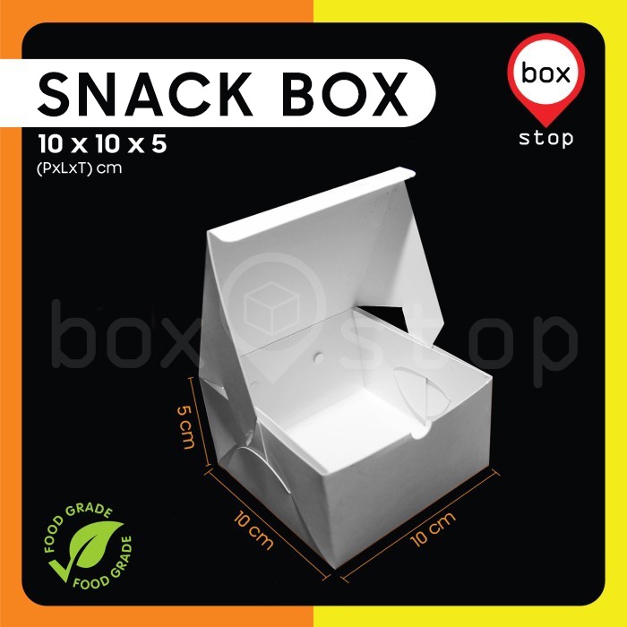 Jual Kotak Snack Box - Dus Katering Catering - PUTIH - 10x10x5 cm ( XS ...