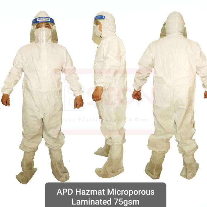 Jual Baju APD HAZMAT SUIT SPUNBOND MICROPOROUS LAMINATED alat pelindung ...