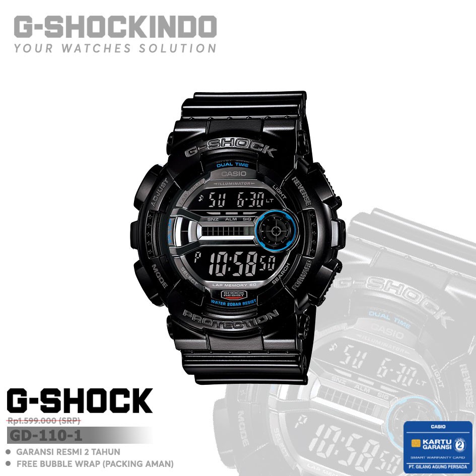 Jual Casio G-Shock GD-110-1 / GD-110-1DR Original | Shopee Indonesia