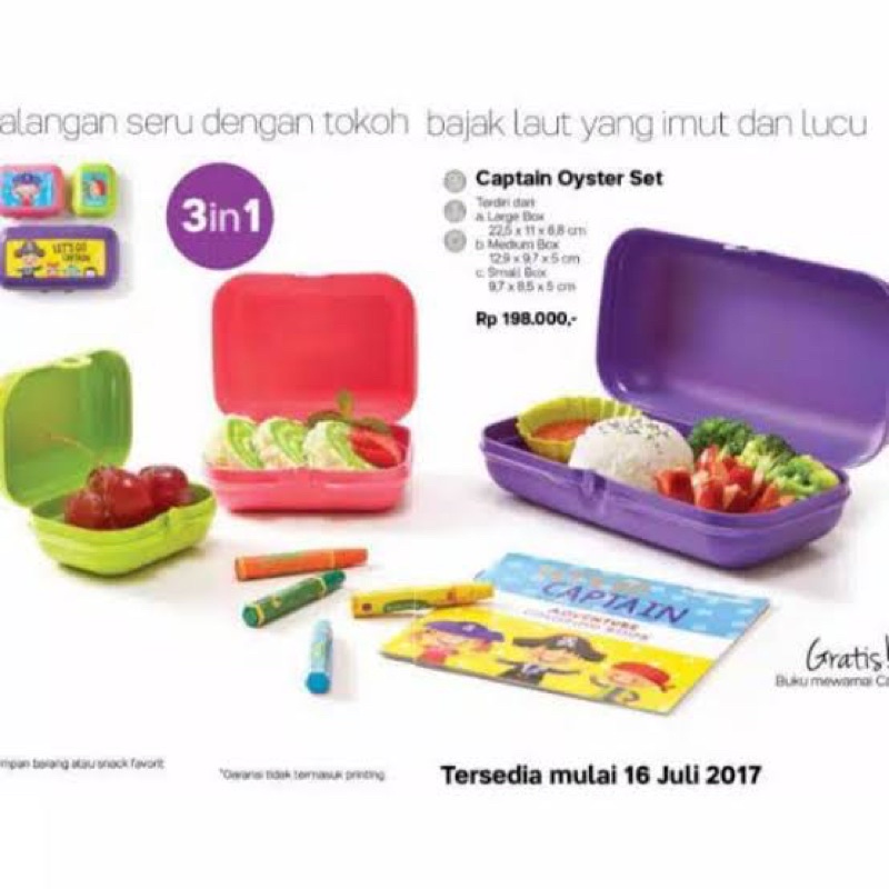Jual TUPPERWARE CAPTAIN OYSTER SET | Shopee Indonesia