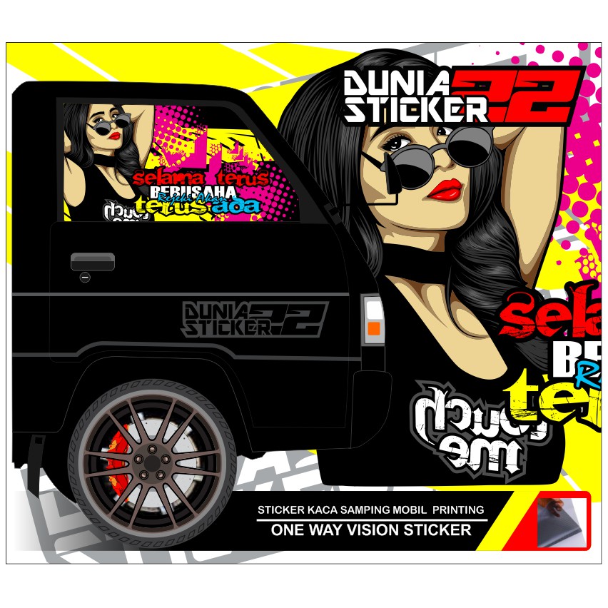 Jual Sticker Oneway Sticker Kaca Pintu Mobil Pickup KD-07 | CARRY SS ...
