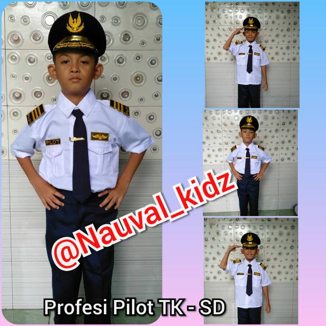 Jual Baju Kostum Karnaval Profesi Pilot LGN Pendek | Shopee Indonesia