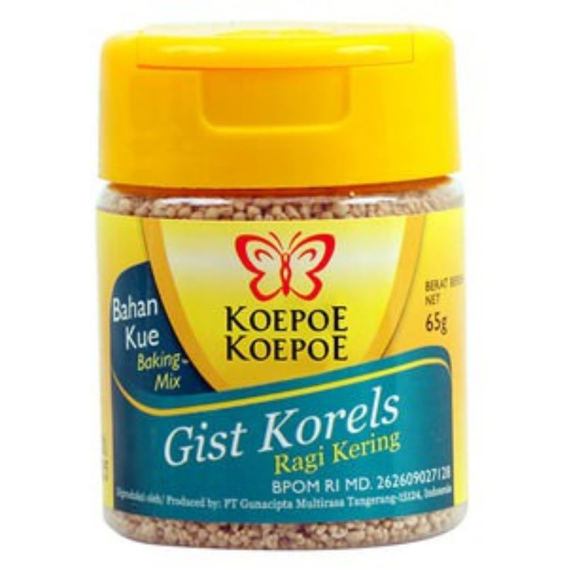 Jual Koepoe Koepoe Gist Korels Ragi Kering 65gr Ragi Instan Pengembang ...