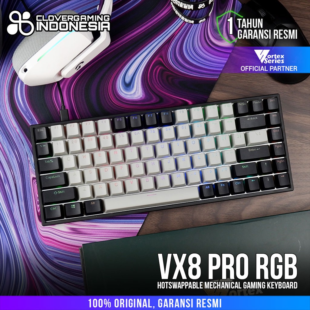 Jual VortexSeries VX8 PRO RGB Hotswappable Mechanical Gaming Keyboard ...