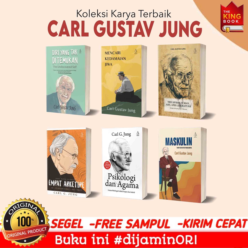 Jual Paket 8 buku carl gustav jung maskulin manusia dan simbol simbol psikologi dan agama diri ...