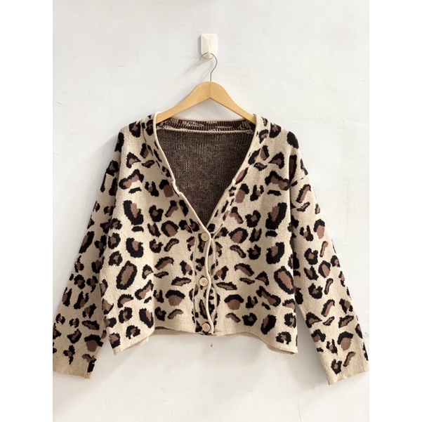 Jual Cardi Crop Leopard | Shopee Indonesia