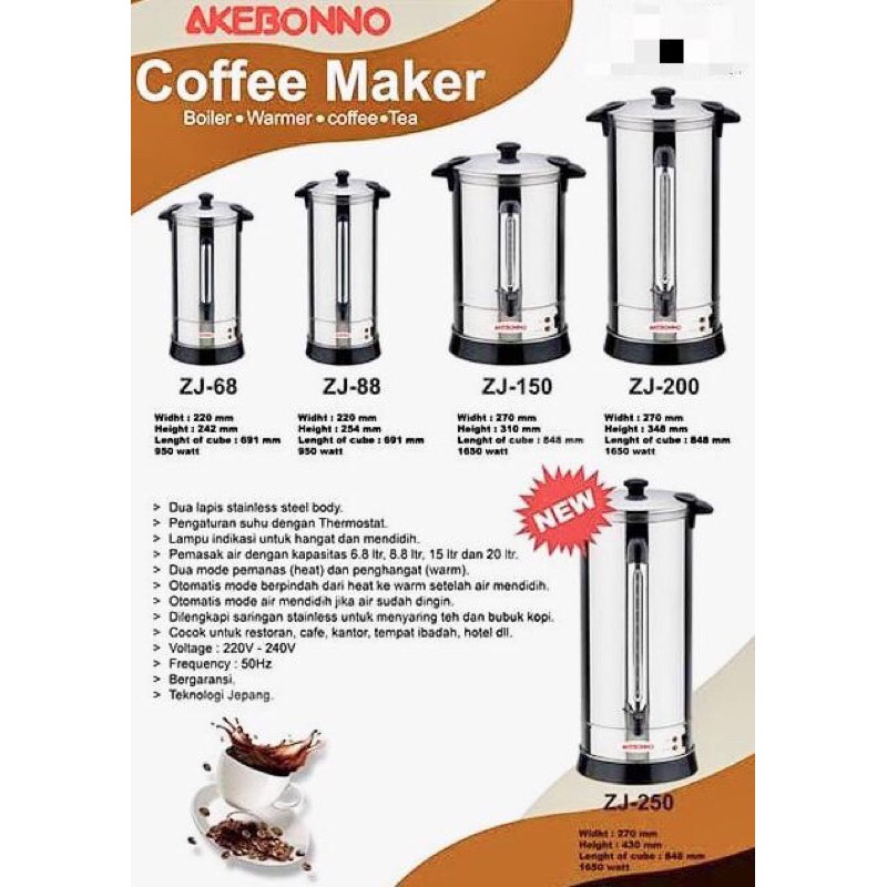 Jual water Boiler | Mesin pembuat Teh/kopi Akebono | Shopee Indonesia
