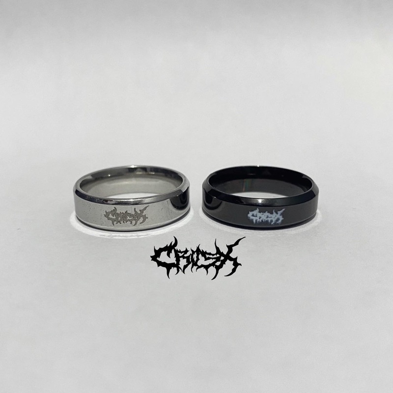Jual CROSX1 RING / BLACK RING / SILVER RING / CINCIN HITAM SILVER POLOS ...