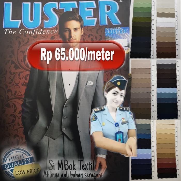 Jual Kain Luster By Friendship Per 10 Cm Bahan Seragam Baju srgm1001 ...