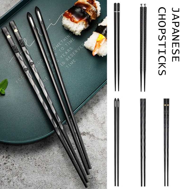Jual Alat Makan Sumpit Japanese Style Chopstick 5 Pasang Hitam | Shopee ...