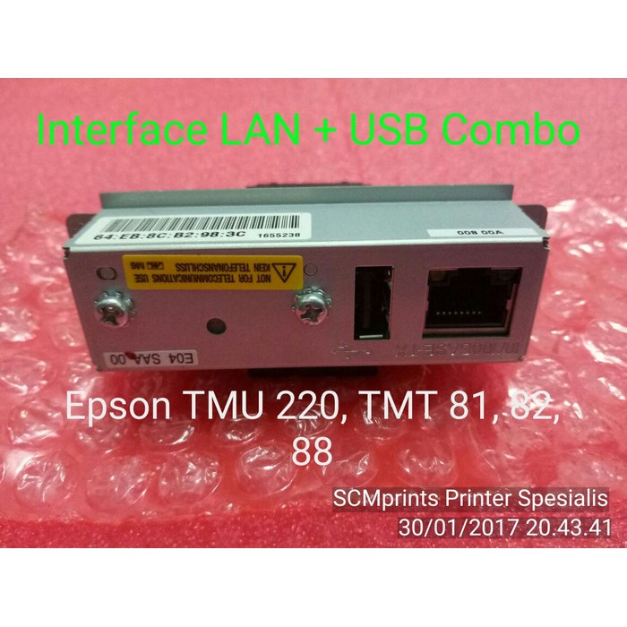 Jual Interface USB + LAN / Combo Epson TMU 220 / TM U220B / U220D ...