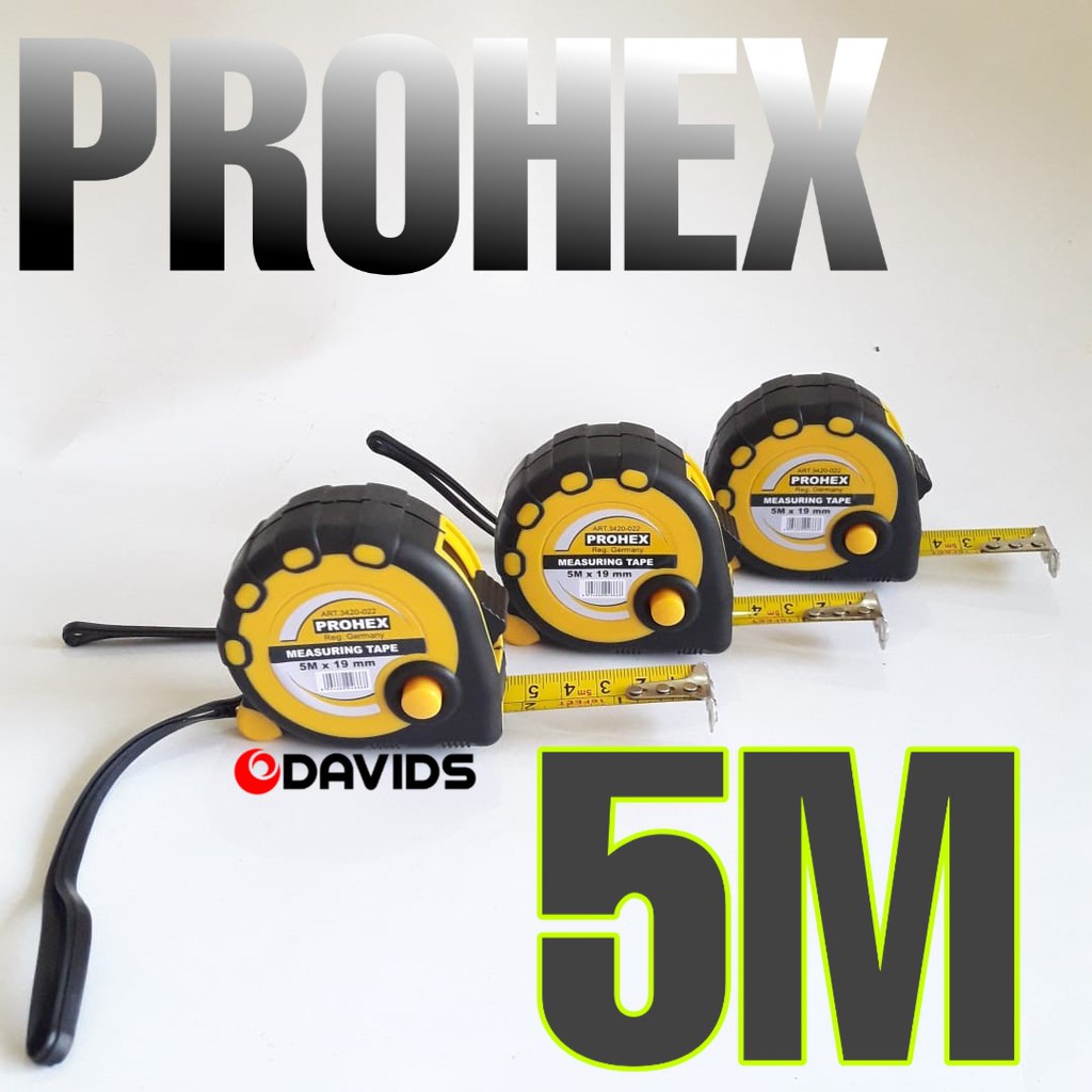 Jual Prohex Meteran 5 Meter Tukang Bangunan Roll 5M | Shopee Indonesia