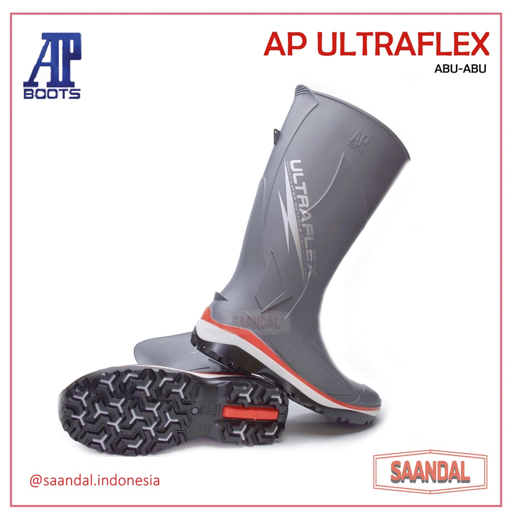 Jual AP Ultraflex 2018 Safety Sepatu Boots Lentur Karet Premium Hijau ...