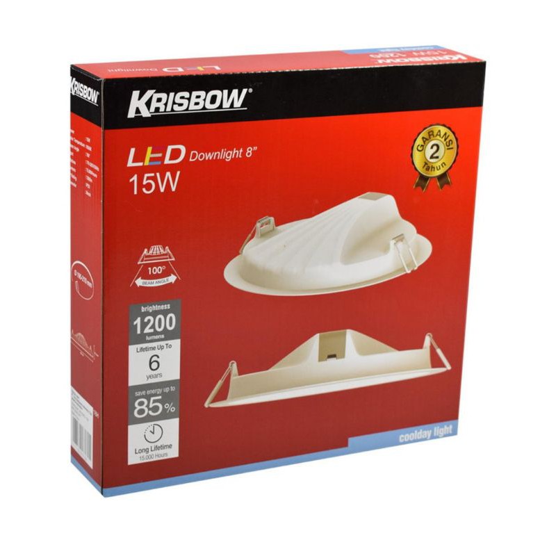 Jual Krisbow Lampu Downlight Led 8 Inci 15 watt | Shopee Indonesia