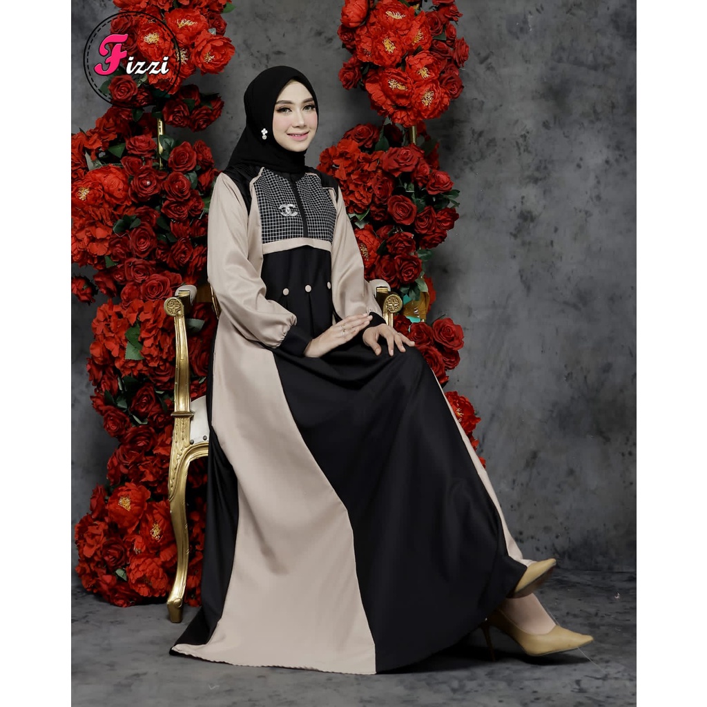 Jual M6 gamis Toyobo motif kotak terbaru By Fizzi Original Gamis mewah ...