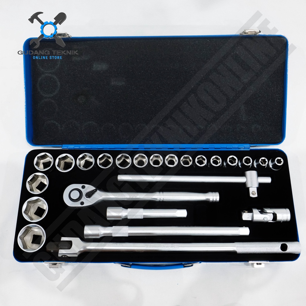 Jual Kunci Shock 1/2" 6PT 1 Set 24pcs MULTIPRO (GA03.6024) / Socket Sok ...