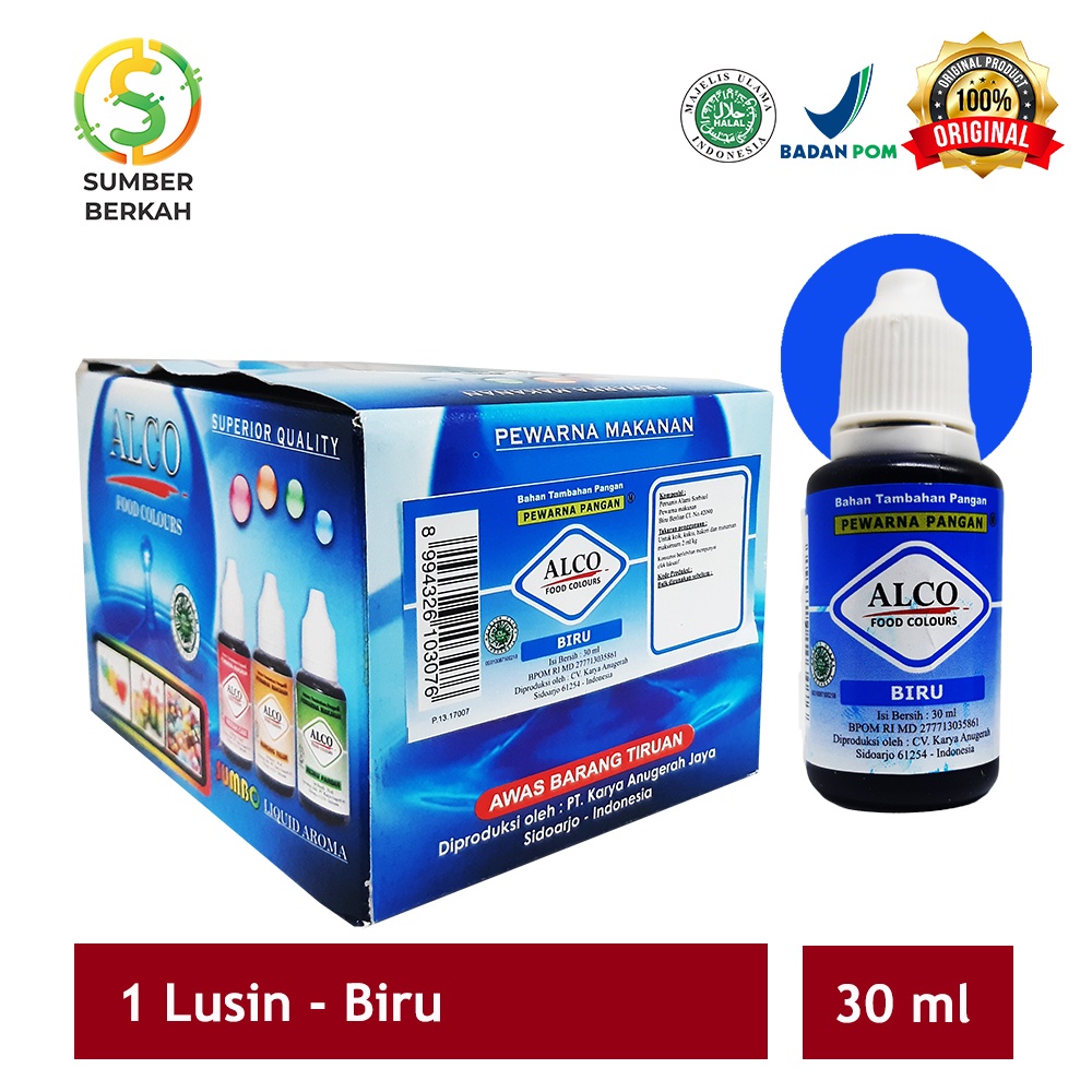 Jual Pewarna Makanan Kue ALCO 30 ml Lusin | Shopee Indonesia