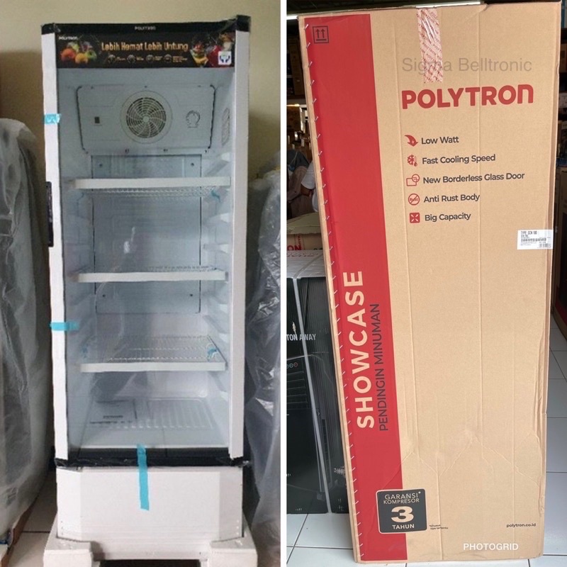 Jual Kulkas Showcase Polytron SCN-180 Lemaris es pendingin pintu kaca ...