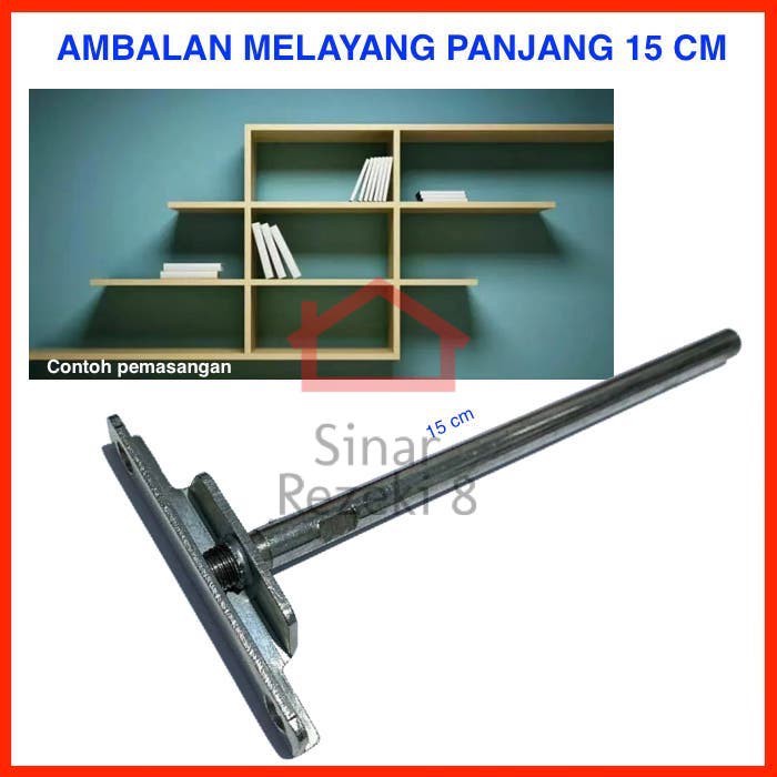 Jual Bracket Ambalan Melayang 15 cm PANJANG Rak Gantung Dinding Tembok ...