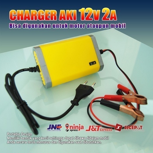 Jual Alat Cas Aki 12V 2A /Car Truck Motorcrycle Intelligent Portable ...