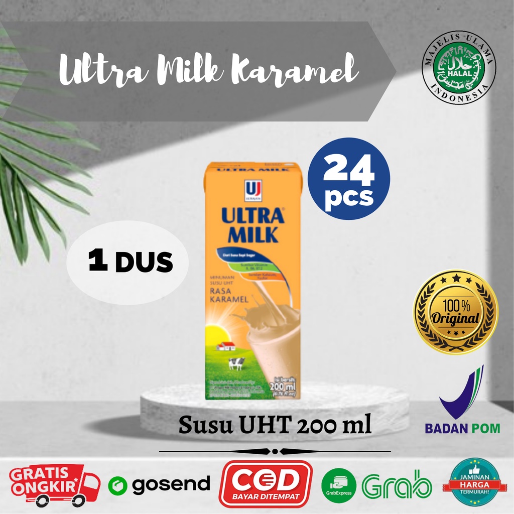 Jual Ultra Milk Susu UHT Karamel 24 x 200ml 1 Dus | Shopee Indonesia
