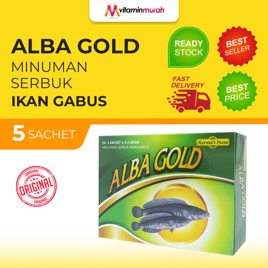 Jual NATURE'S PRIDE ALBA GOLD ALBUMIN 1 BOX ISI 5 SACHET @5,5gr ...