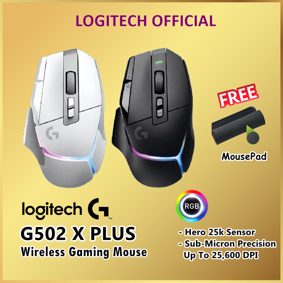 Jual Logitech G502 X Plus Wireless Gaming Mouse G502X G 502 X RGB ...