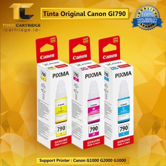 Jual Tinta Refill Ink Printer Canon GI790 GI-790 GI 790 Original Cyan ...