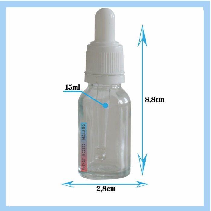 Jual Botol Pipet 15Ml Karet Putih Ring Putih Body Bening Tebal | Shopee ...