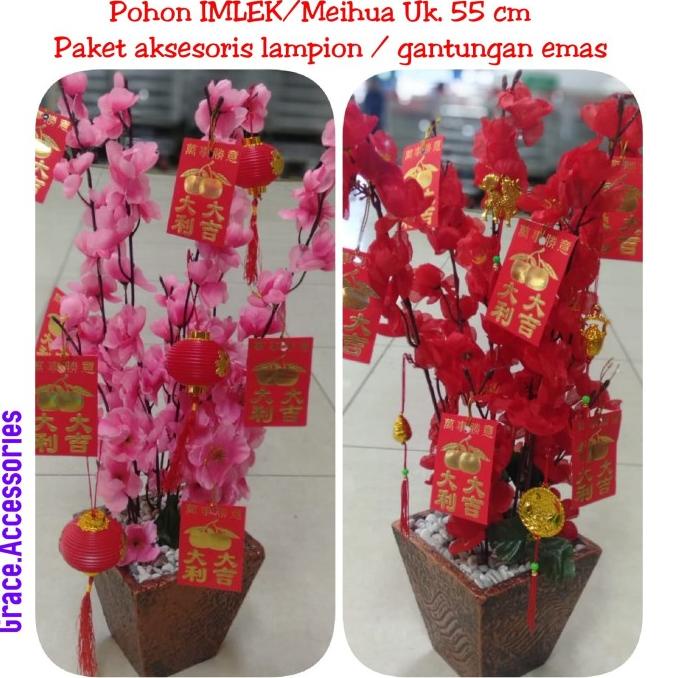 Jual Pohon Imlek Meihua Sakura 55 Cm Paket Aksesoris Per Buah | Shopee ...